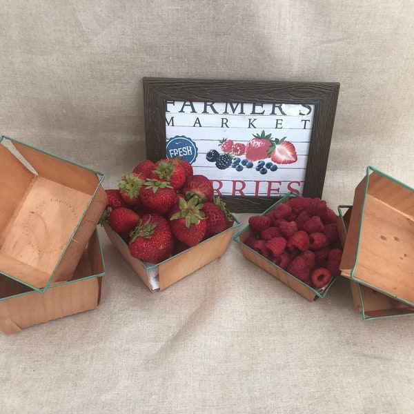 Wood Berry Baskets - Etsy