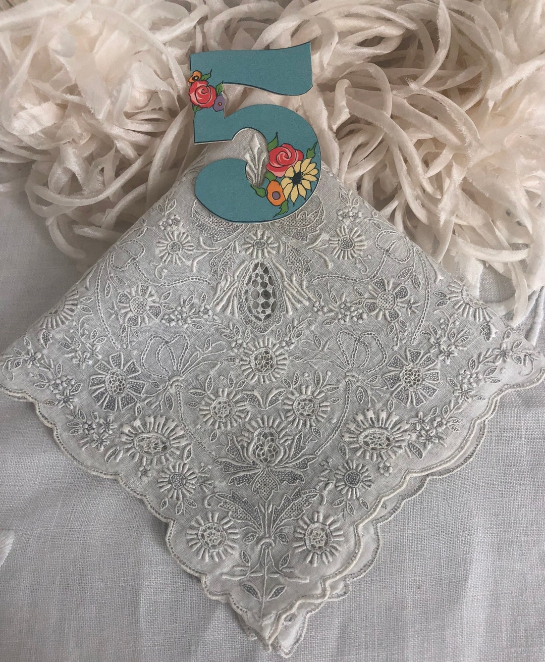 Vintage Appenzell Wedding Handkie~fine Hand Embroidered Drawn Thread ...