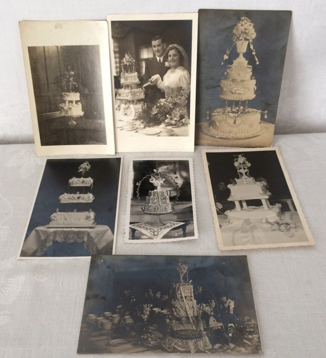 Rare and Unusual Victorian Wedding Cake Photos~real Photo Postcards ...