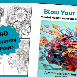 Blow Your Mind - A Mental Awareness Coloring Book for Grownups - Etsy