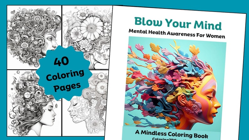 Blow Your Mind - A Mental Awareness Coloring Book for Grownups - Etsy