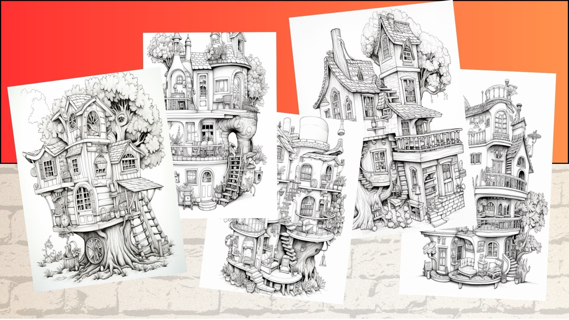 Tiny Houses Coloring Book - Etsy
