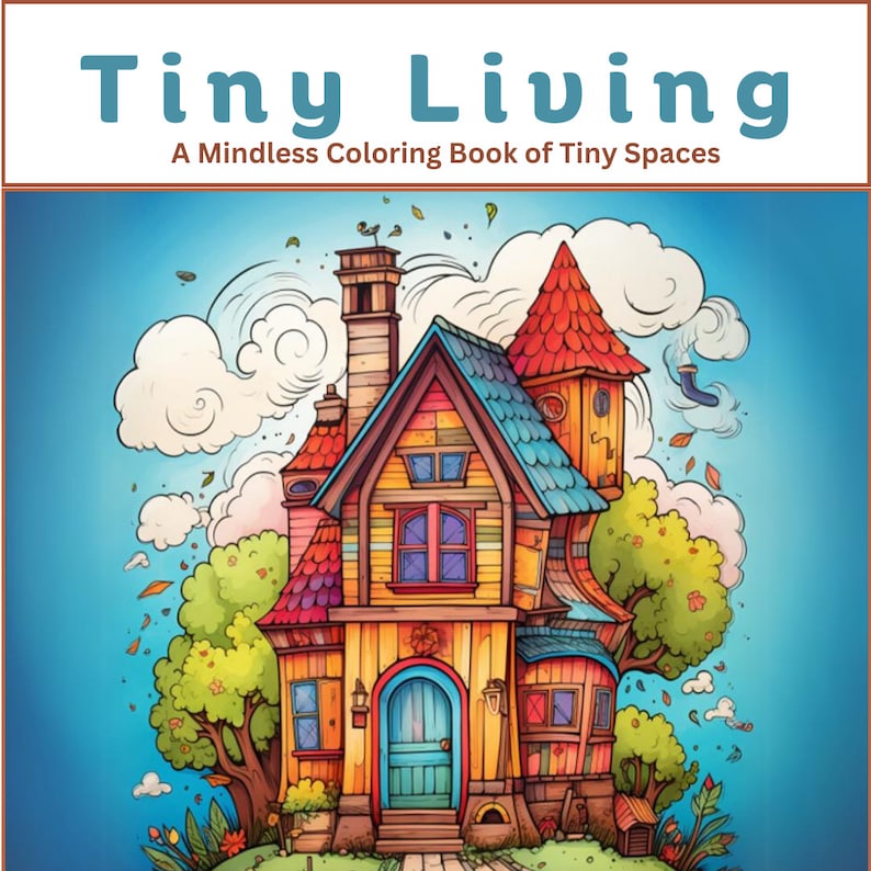 Tiny Living Coloring Book - Etsy