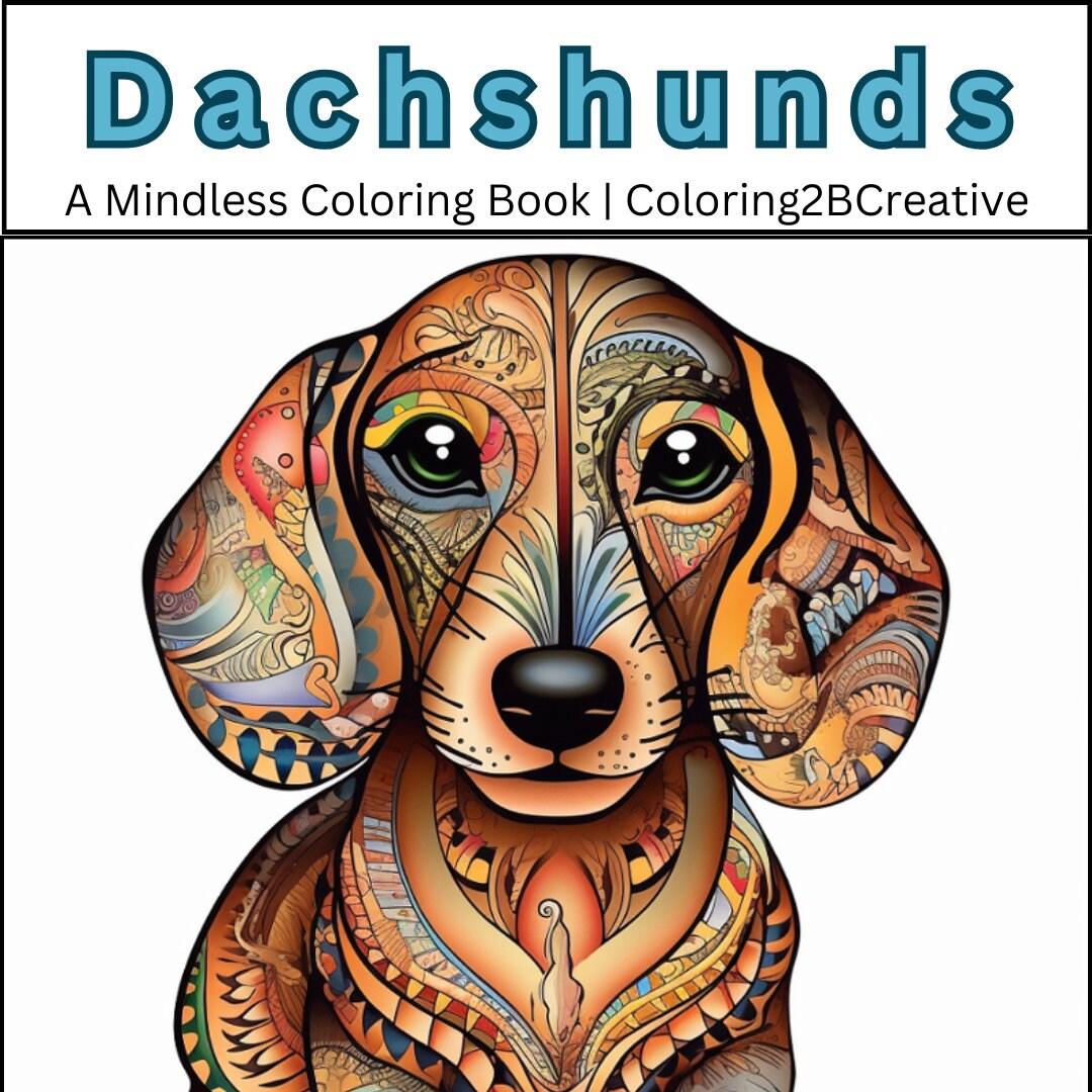 Dachshunds Coloring Book - Etsy
