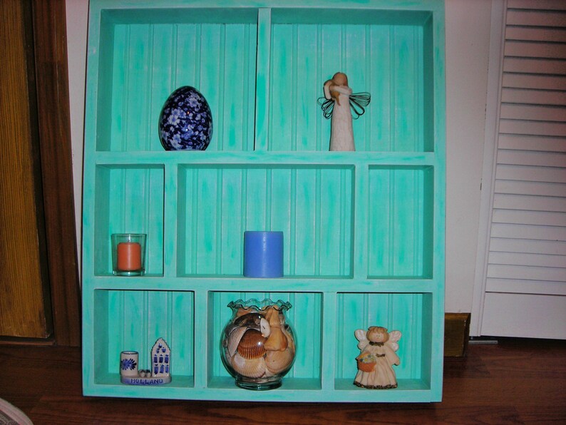 8 Opening Shadow Box With Bead Board Backing 24 1/2 High - Etsy