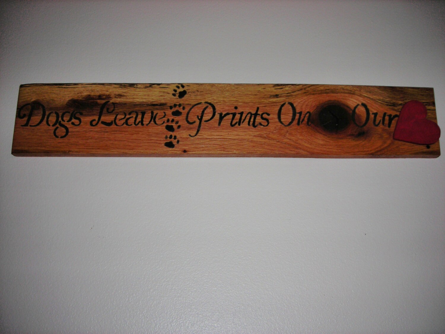 Dogs Leave Paw Prints on Our Heart Plaque Wall Hanger - Etsy