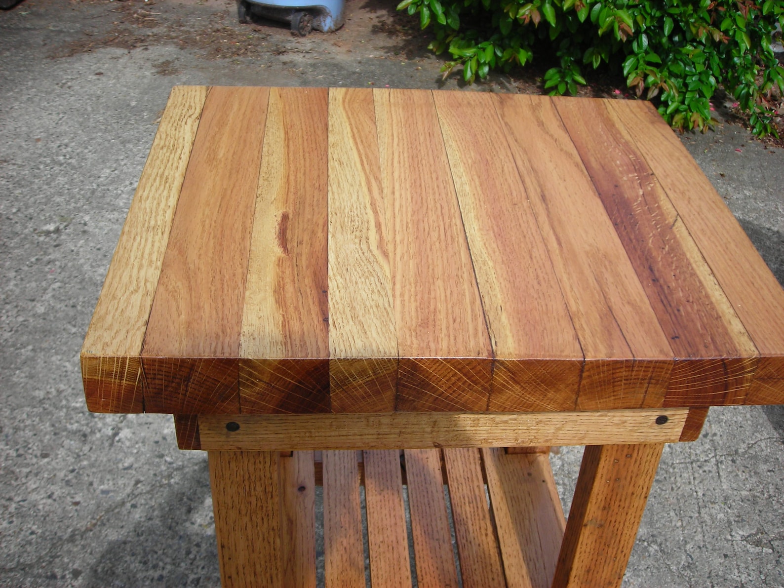 Red Oak butcher block top. Solid oak 22 x 22 x | Etsy