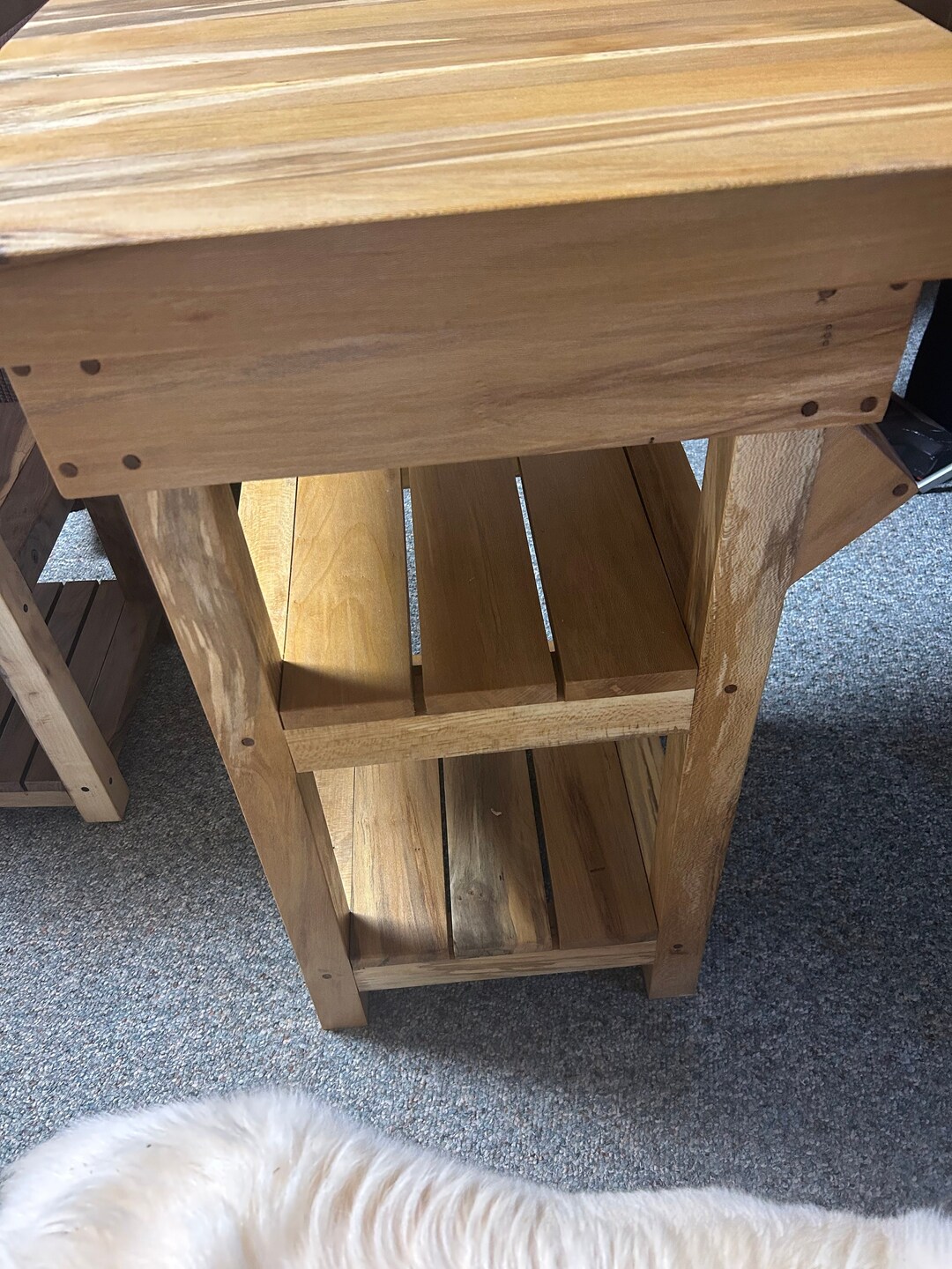 Sycamore Butcher Block Rolling Kitchen Cart - Etsy
