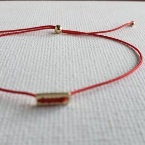 Red Cord Bracelet Adjustable Red Cord String Sterling Silver - Etsy
