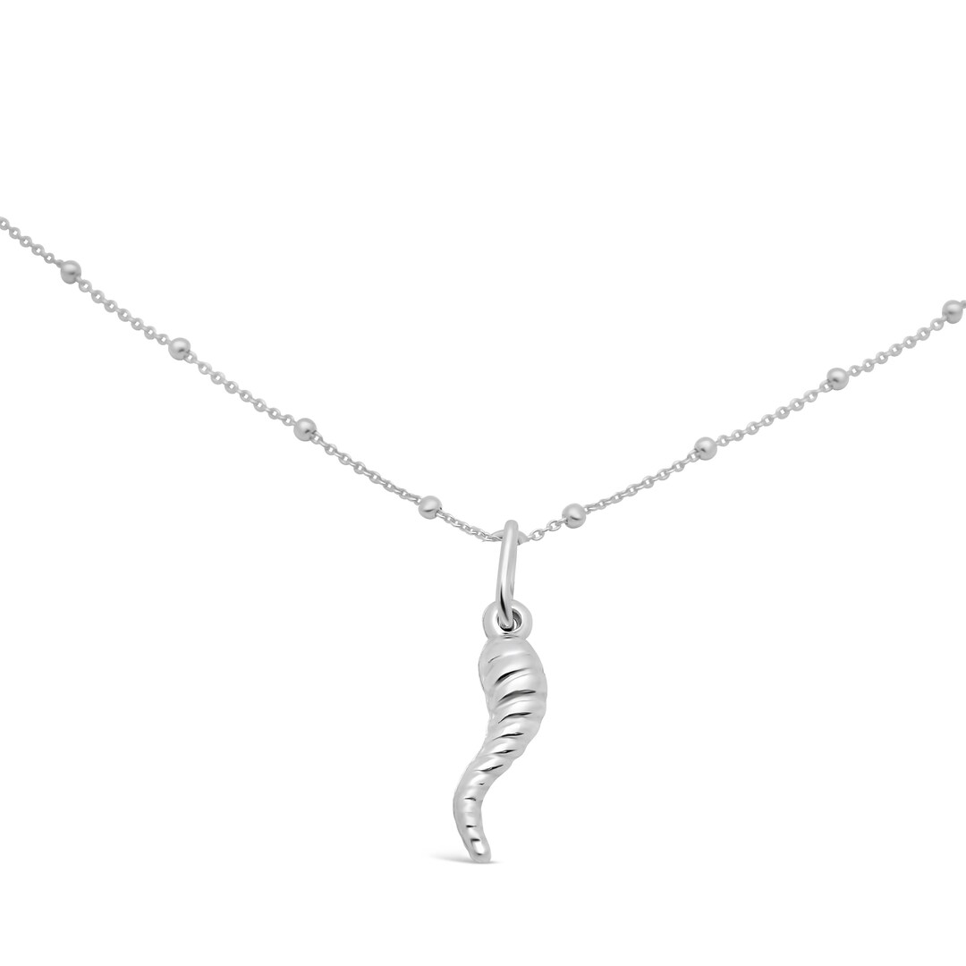Twisted Italian Horn Cornicello Horn Pendant Necklace - Etsy