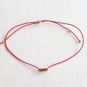 Red Cord Bracelet Adjustable Red Cord String Sterling Silver - Etsy