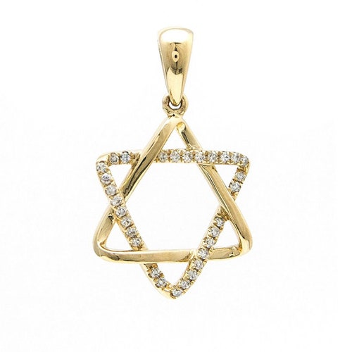 Tiny Star of David Solid 14k Gold Jewish Star Pendant Dainty - Etsy