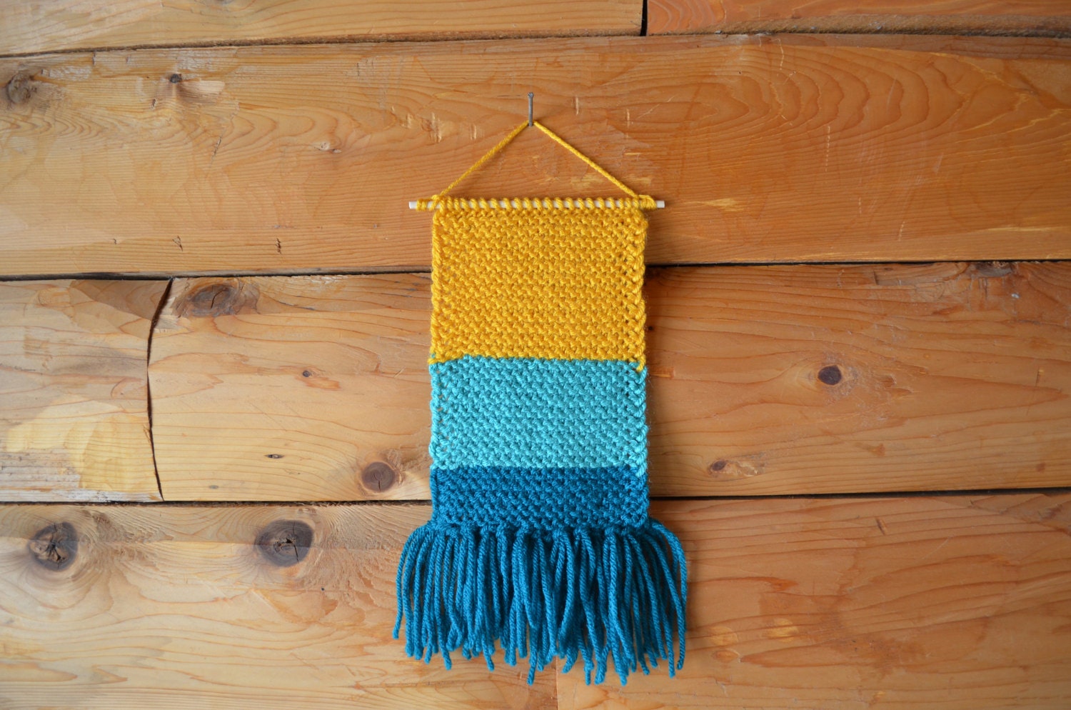 Knit Wall Hanging Home Decor Wall Hanging Knitted Fiber | Etsy