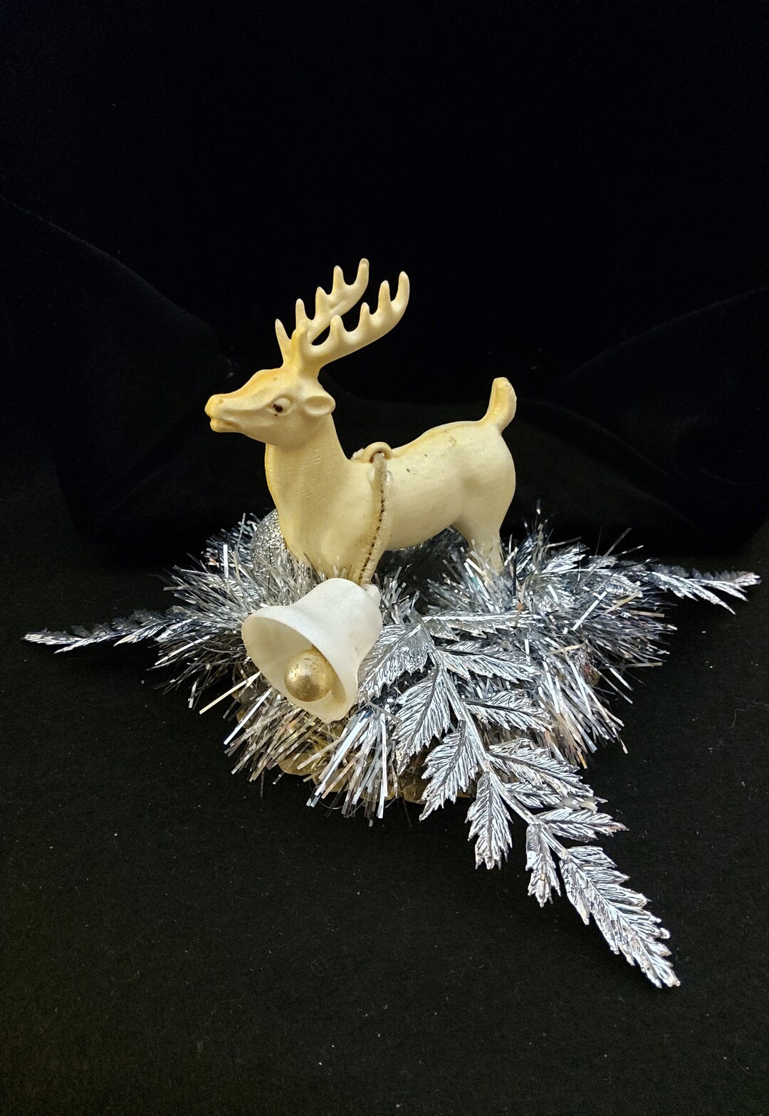 Silver and White Tabletop Deer Decor - Etsy