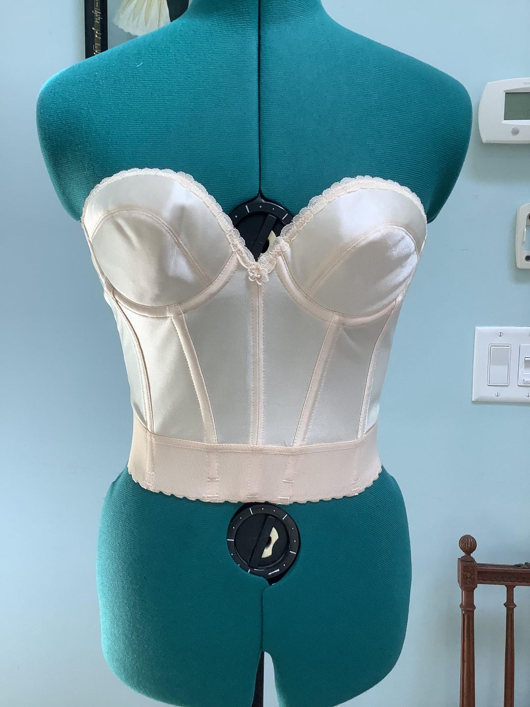 Vintage 2K JC Penny’s 34B Strapless Longline Bra,waist Trim Bra With ...