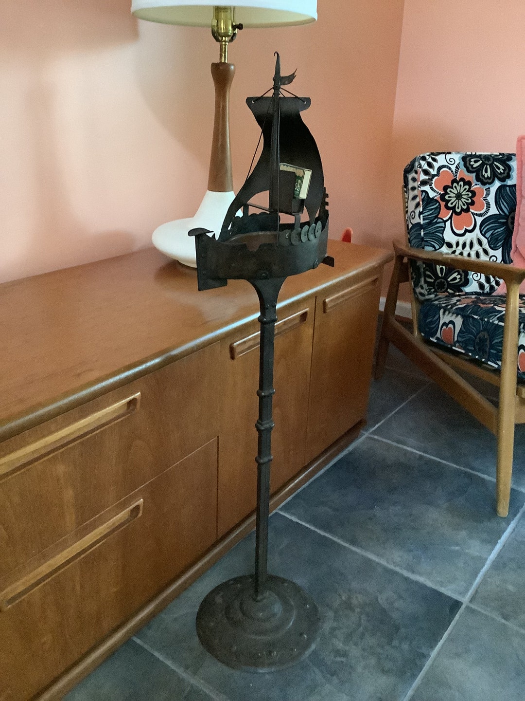 Vintage Cigar Stand Metal Cigar/cigarette Stand Viking War - Etsy