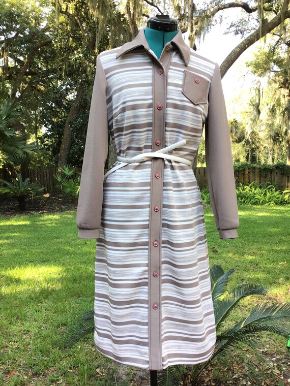 70s polyester dress - Gem