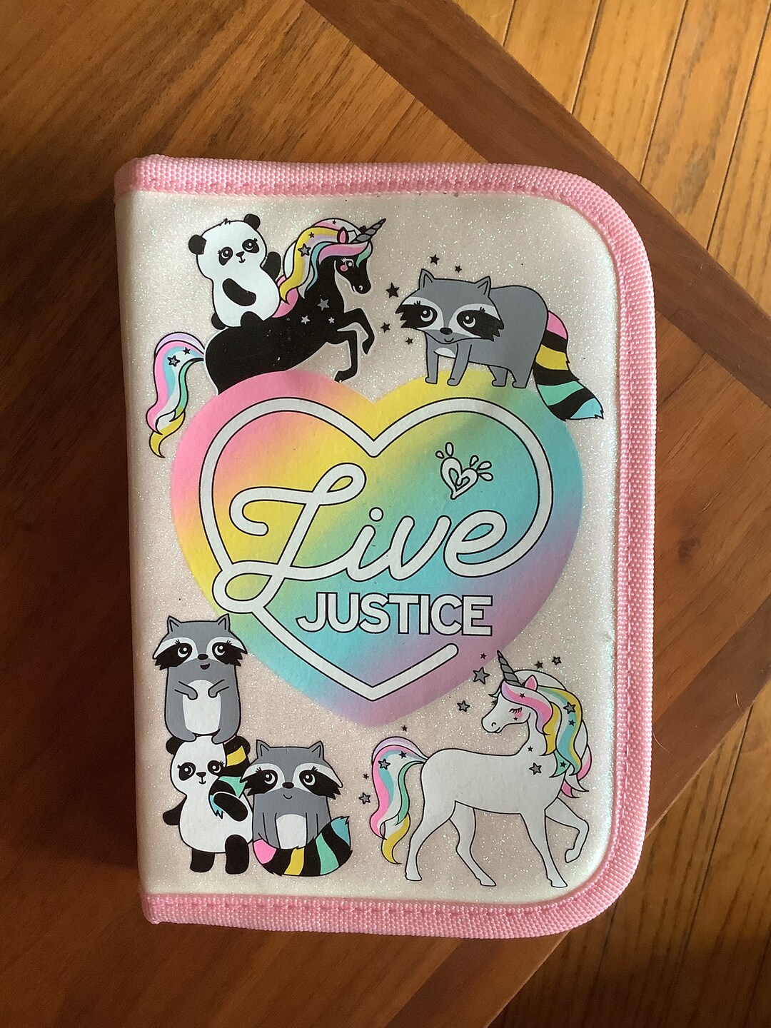 Vintage Live Justice Rainbow Unicorn Zippered Note - Etsy