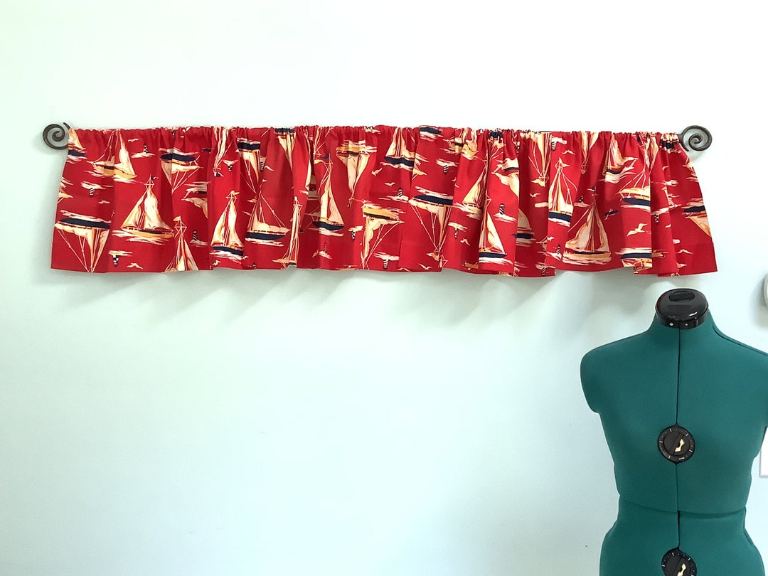 Vintage Boat Cabin Curtains,60’s Boat Curtain's, Tension Rod Curtains ...