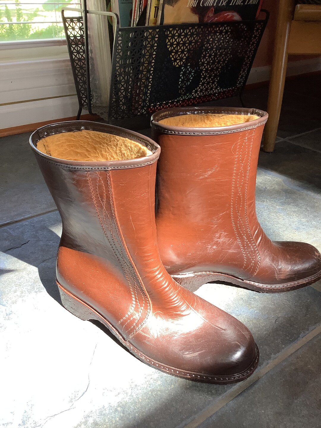 Vintage 70s Brown Rubber Insulated Snow Boots, Waterproof Size 7 - Etsy