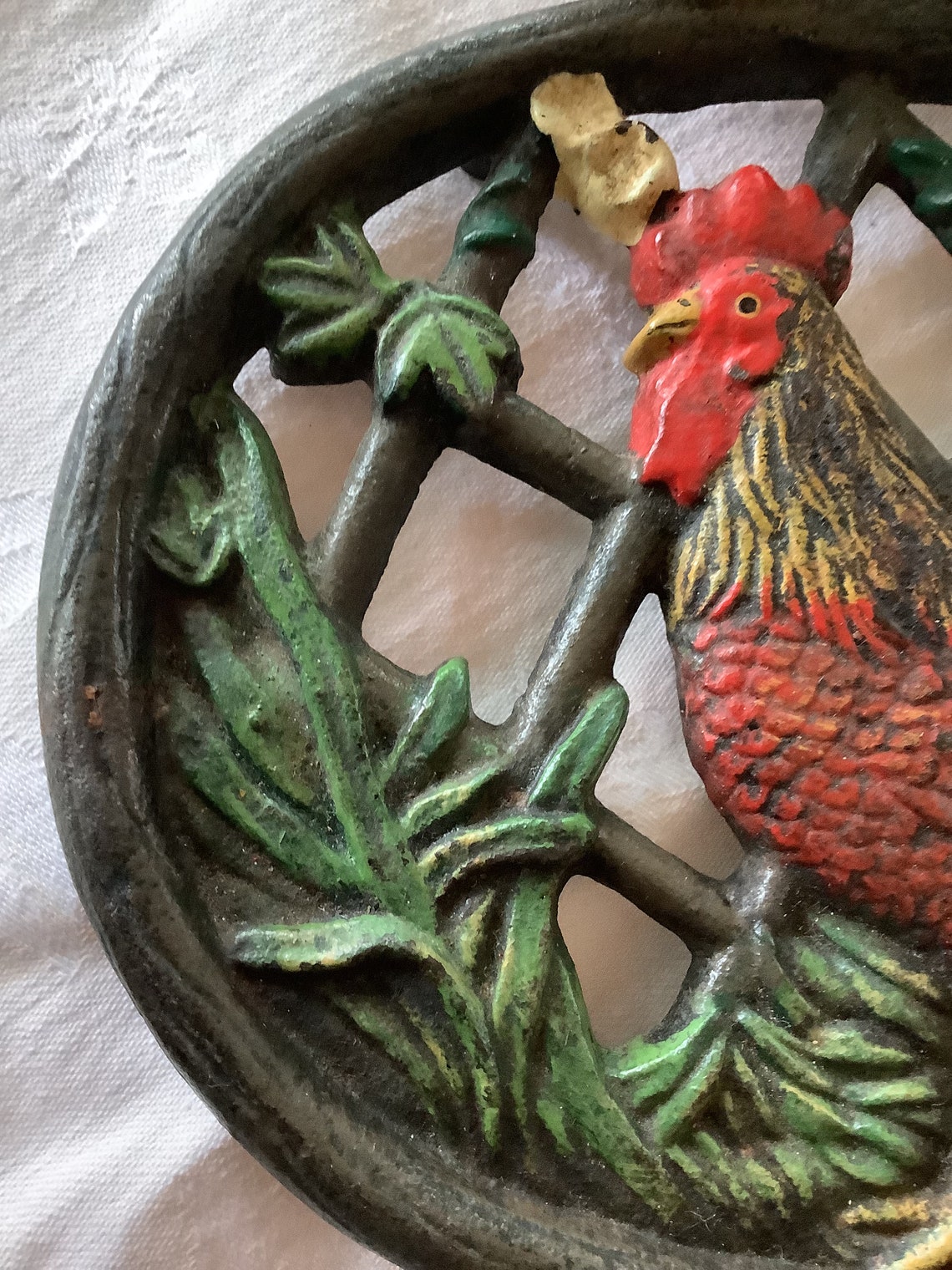 Vintage Cast Iron Roaster Trivet, 1940s Farmhouse Kitchen Decor - Etsy