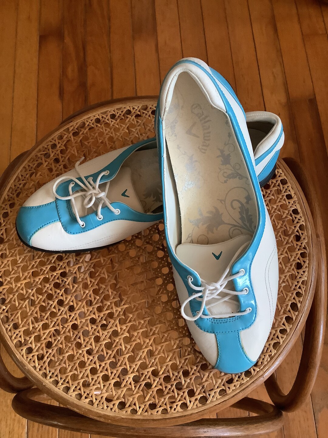 Callaway,sz 9, Golf Shoes,baby Blue Half Lace Cleats,low Top Golf Shoes ...