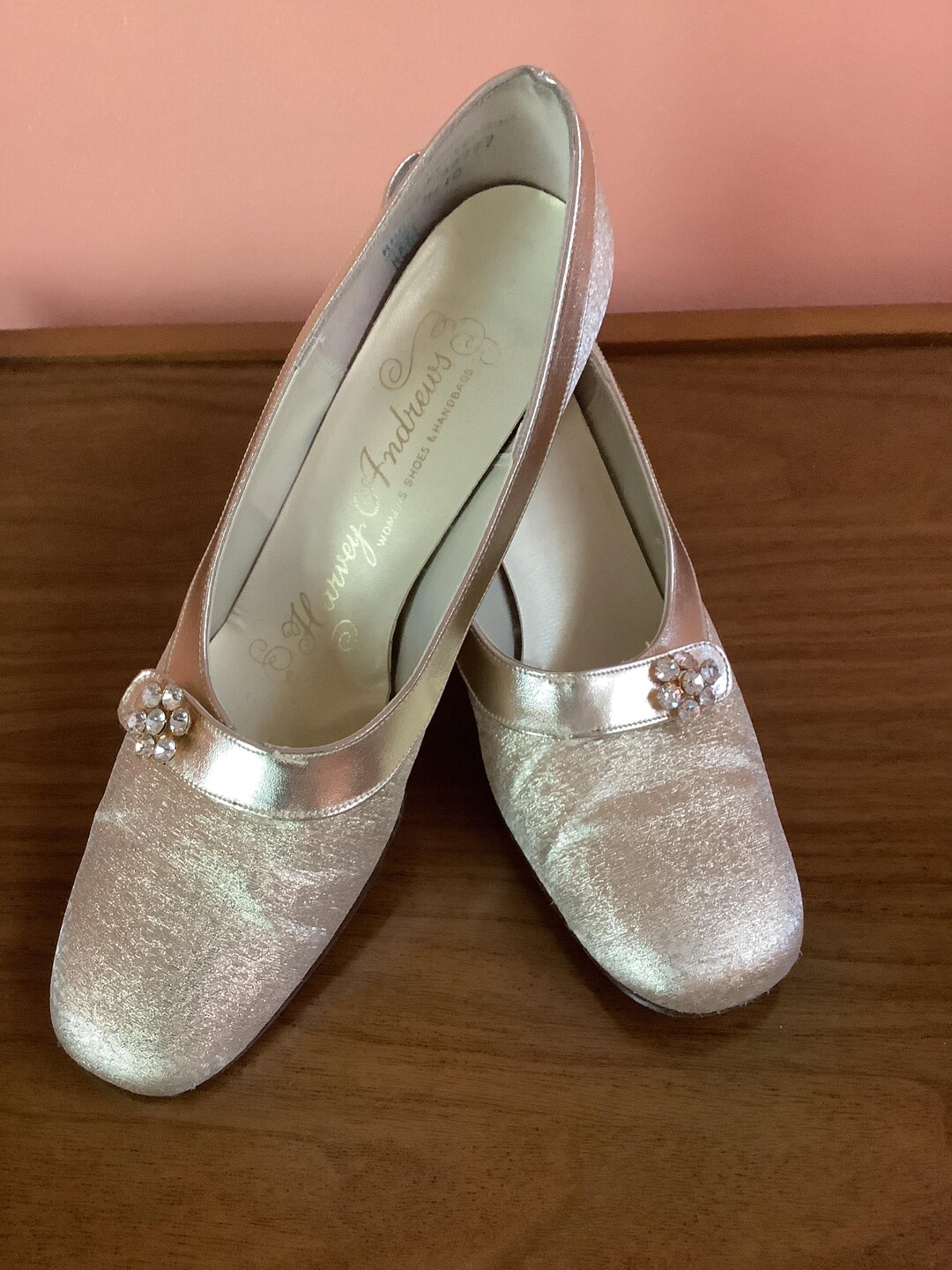 Gold Lemay Pumps,7.5aa, HARVEY Andrews,rhinestone Glitter Pumps - Etsy