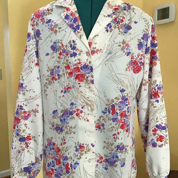 Polyester Blouse - Etsy