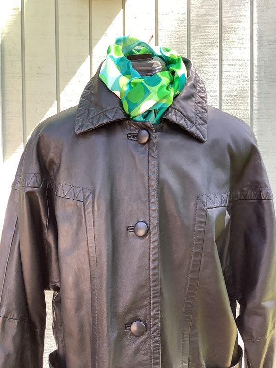 Vtg 60’s Mod Sz S,Leather Coat,Sz S-M, 50’s Westside … - Gem