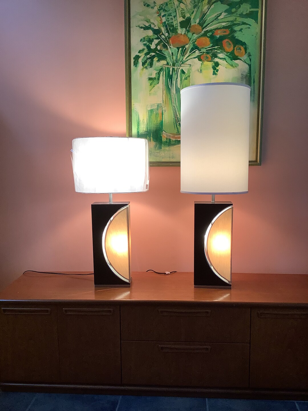 Vintage Lamps,y2k Contemporary 3way Switch Lamps ,black and Chrome ...