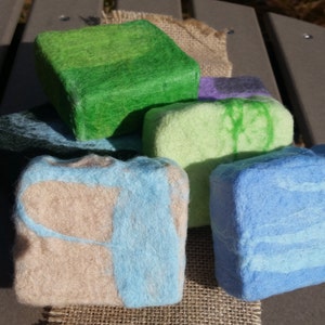 Felted Soap / 100% Merino Wool Soap / Soap in a Sweater / Loufah Soap ...