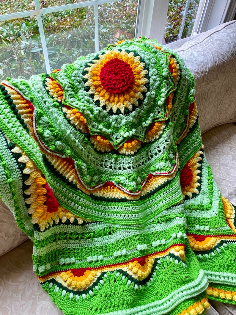 Seasons Bloom Helen Shrimpton Crochet Afghan/blanket - Etsy