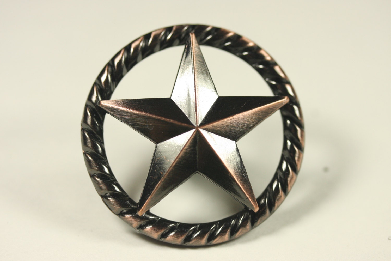 Western Style Raised Star Knob - Antique Copper - Etsy