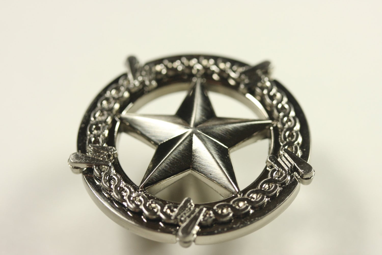 Western Style Star With Barbed Wire Knob Satin Nickel | Etsy
