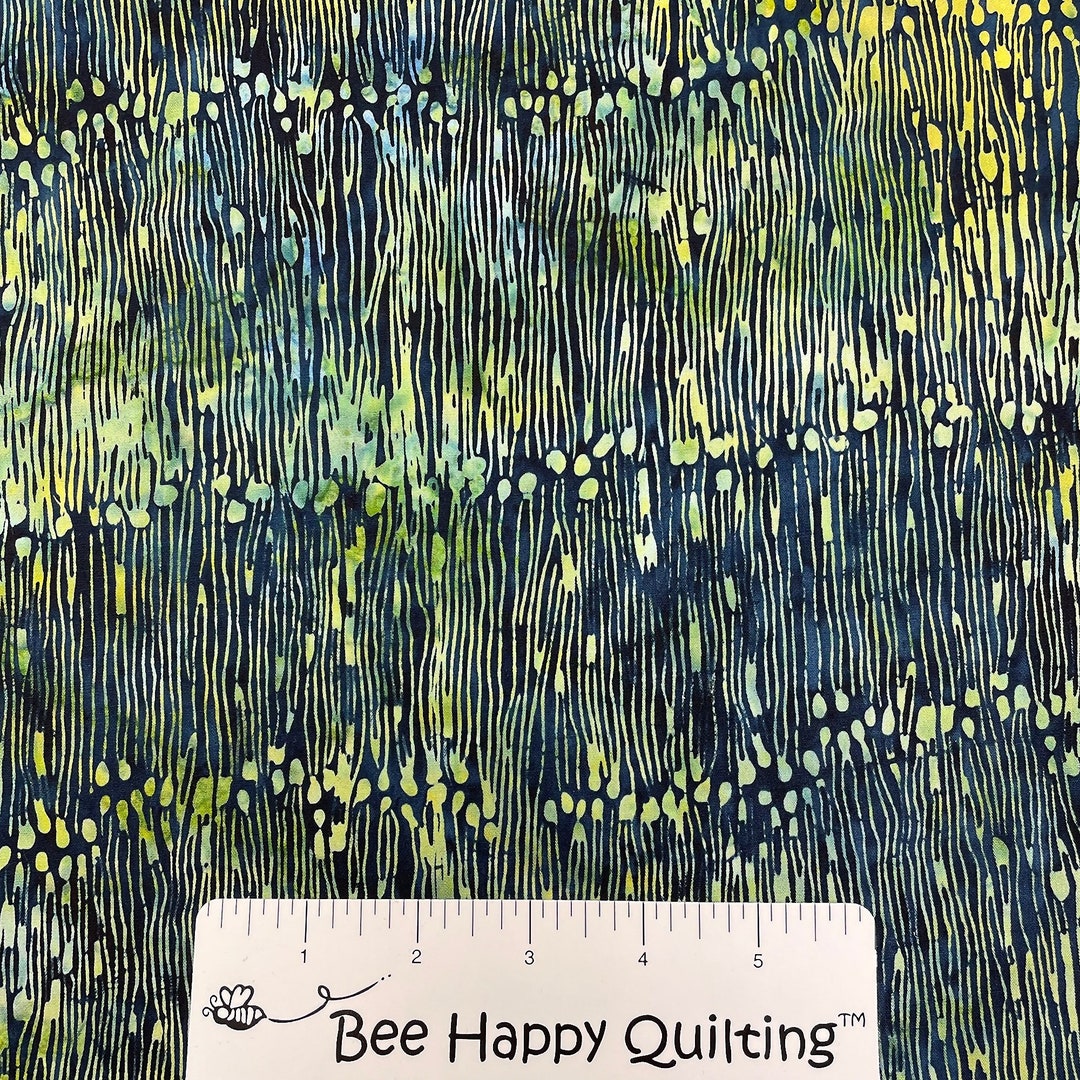 Island Batik Fabric Horizontal Lines With Dots 722202580 Ocean Blue - Etsy