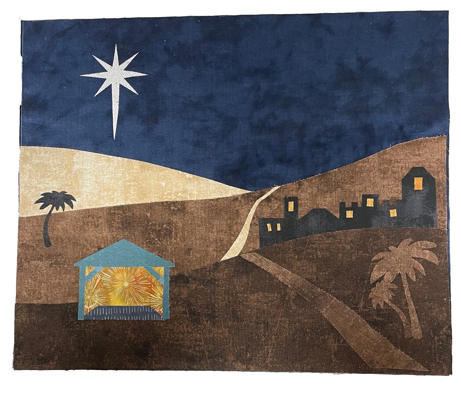 Creche Nativity Scene Wall Hanging Pattern Raw Edge Applique - Etsy