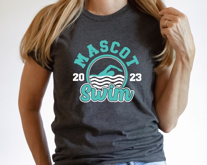 Custom Swim Mom Shirt for Swim Mom Shirts for Swimming Team Name Tshirt ...