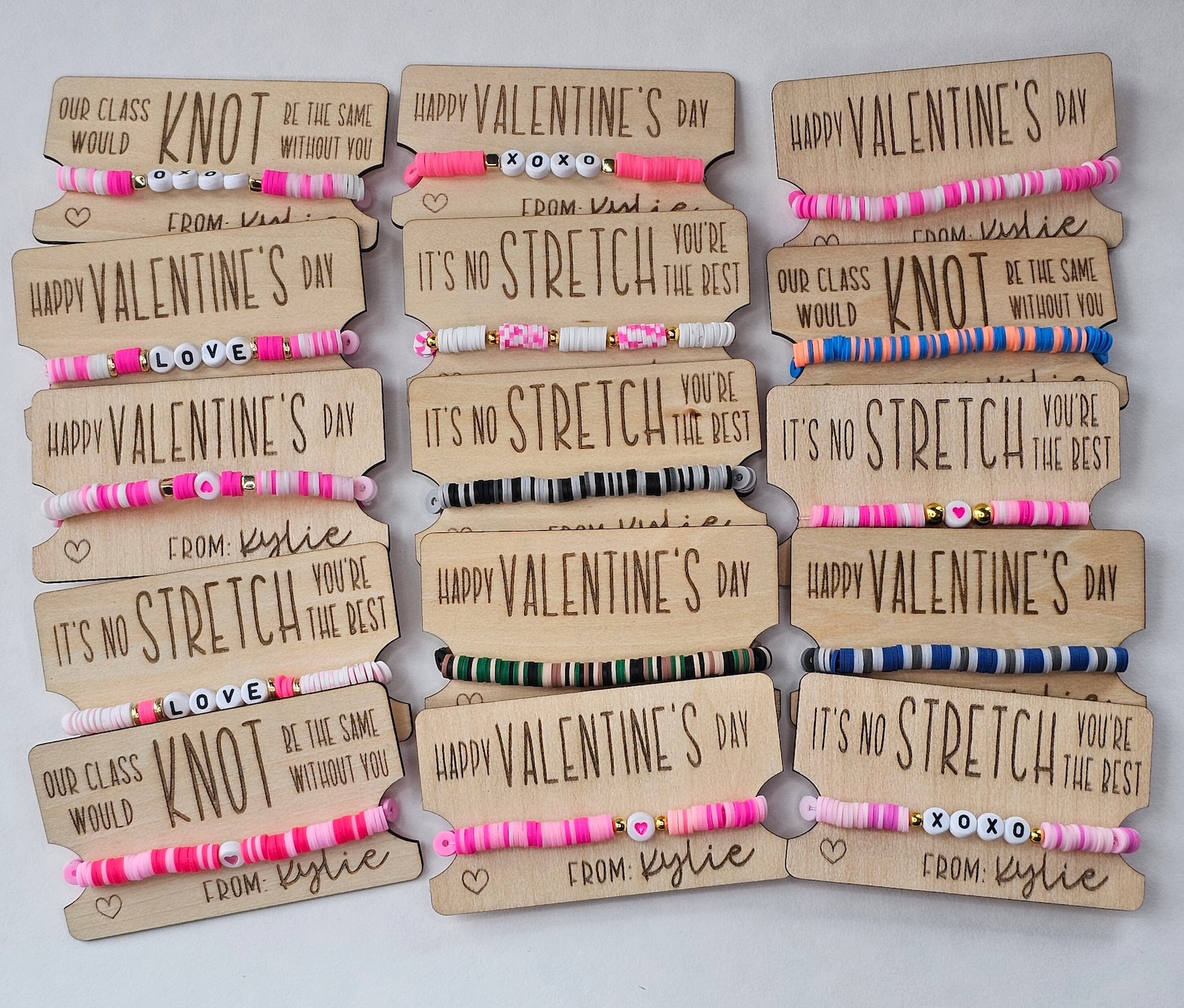 Friendship Bracelet Valentine Card - Candy Free Valentine - Class ...