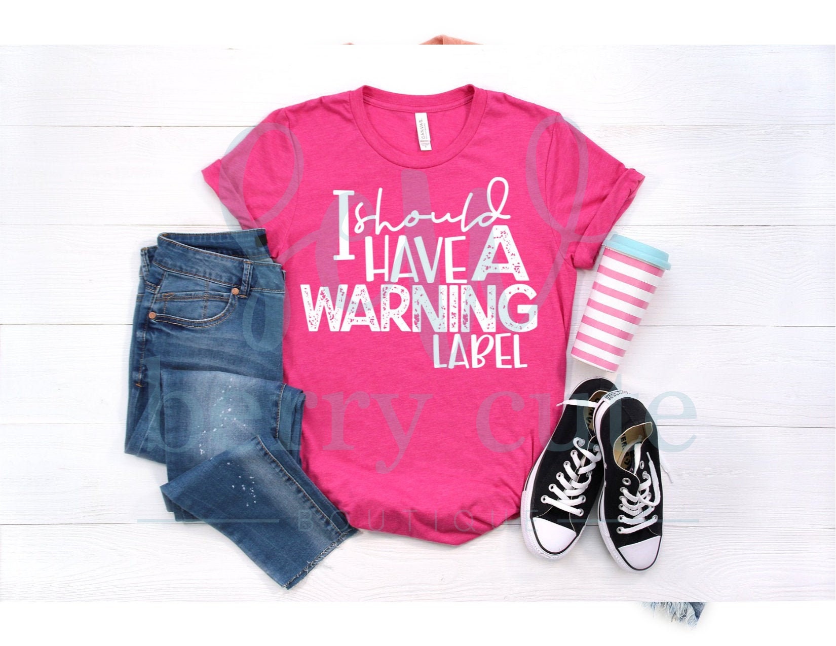 I should Have A Warning Label, Funny Graphic Tee, Women's Tee