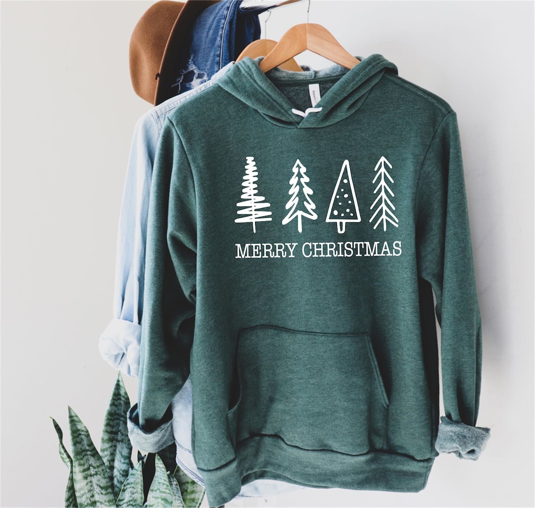 Christmas Hoodie Merry Christmas Hoodie Christmas Shirt Christmas Trees ...