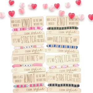 Friendship Bracelet Valentine Card - Candy Free Valentine - Class ...