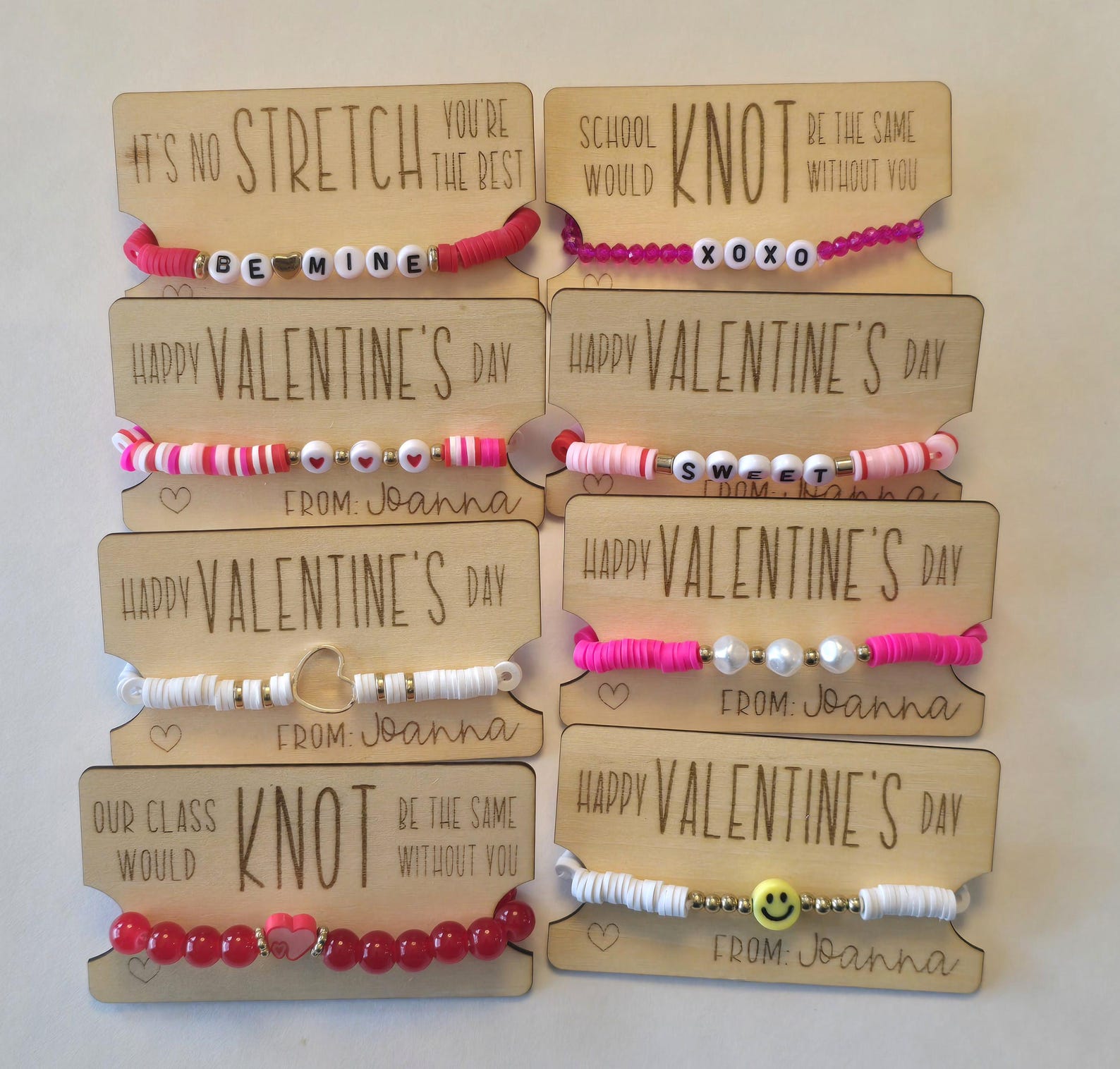 Friendship Bracelet Valentine Card - Candy Free Valentine - Class ...