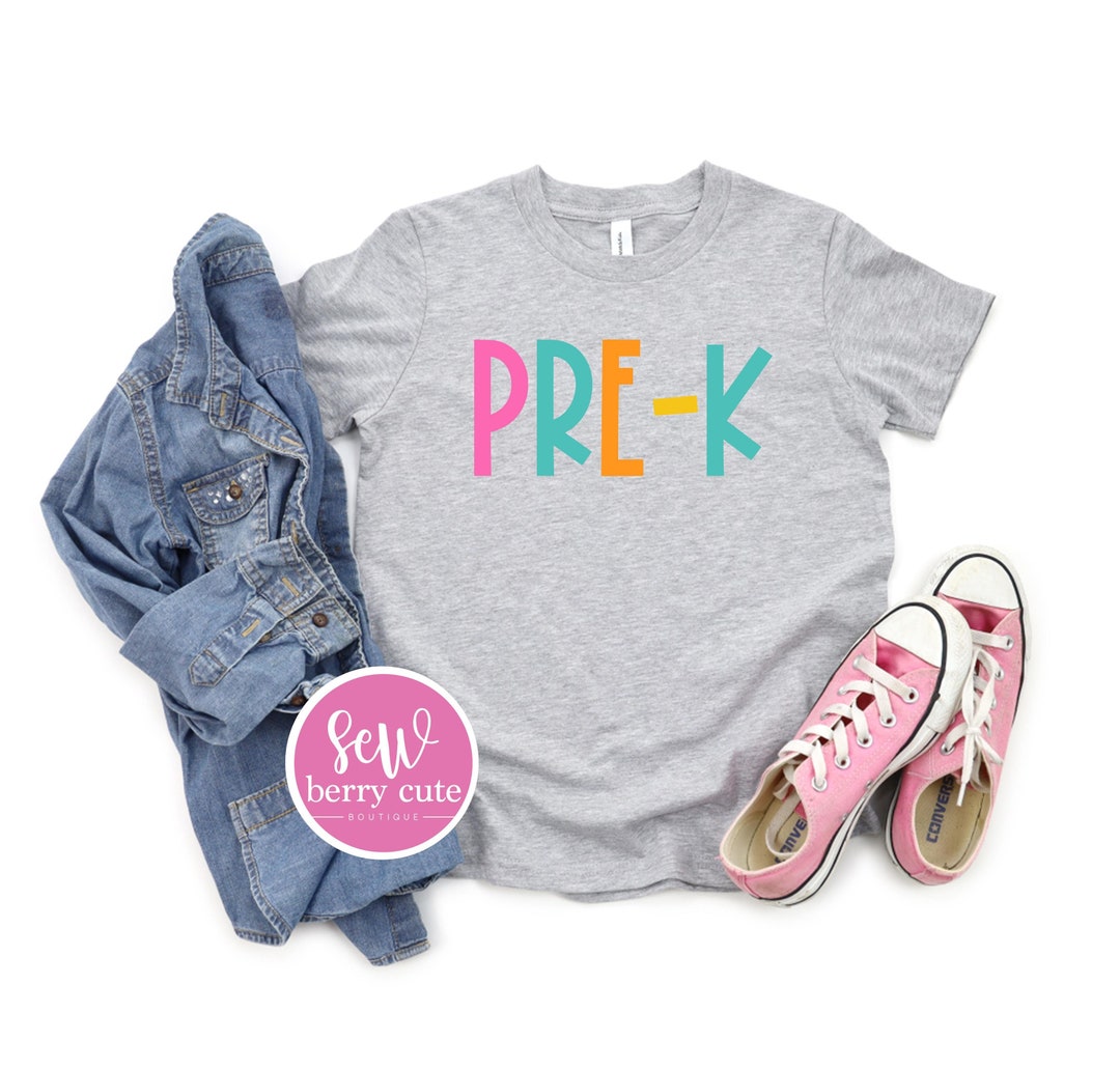 Pre K Tshirt Pre K Tee Preschool Shirt Back to School - Etsy