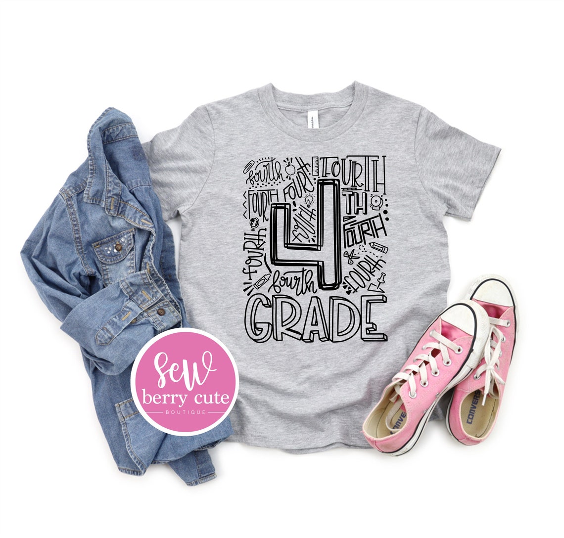 4th Grade Shirt - Back to School Shirt - Fourth Grade Tee - 4th Grader ...