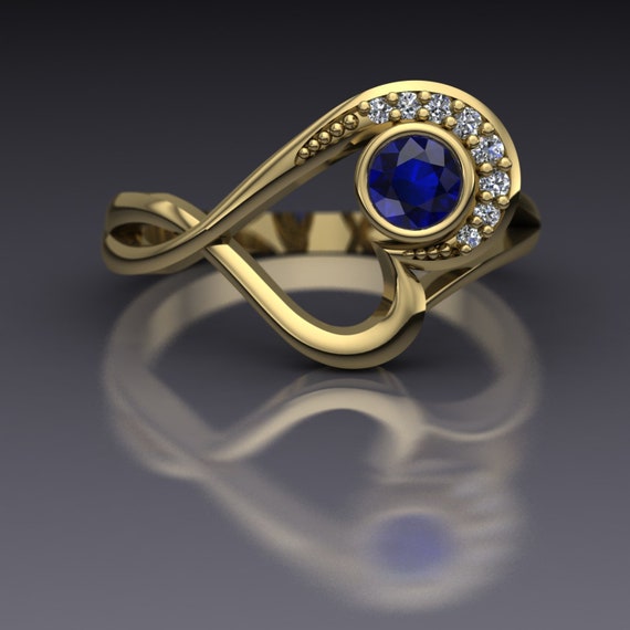 Sapphire bezel ring store