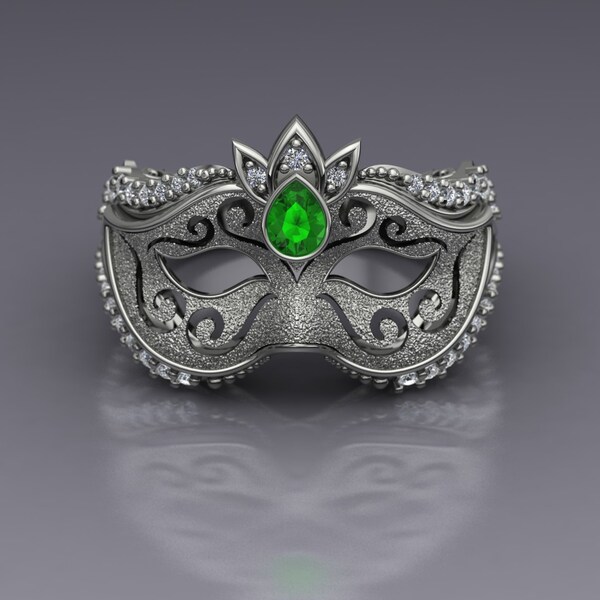 Venetian Mask Ring - Etsy