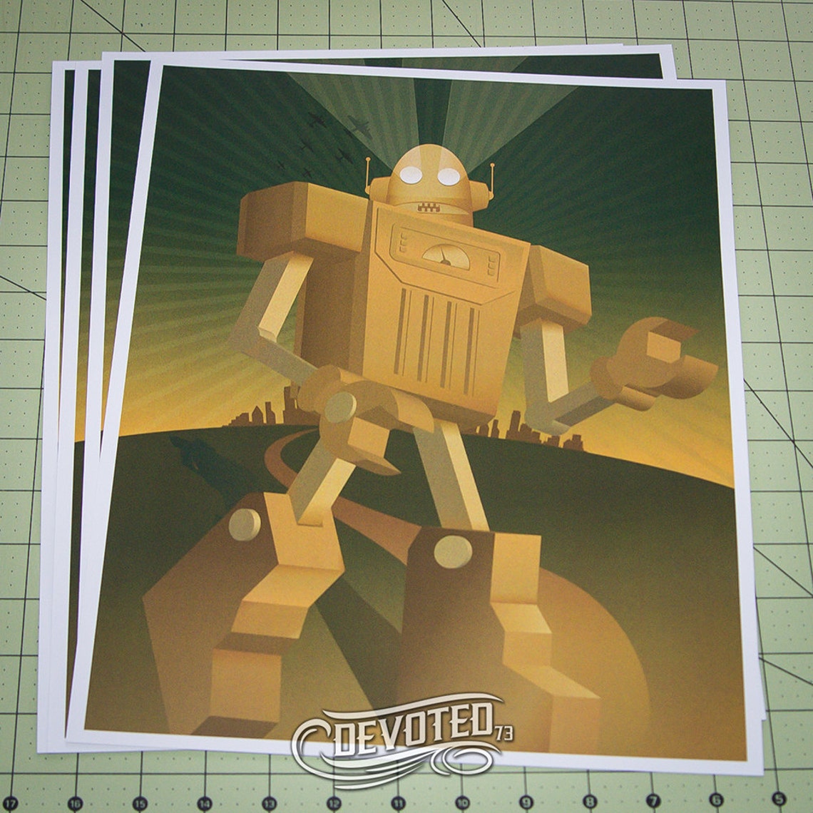 Retrobot Art Retro Poster - Etsy