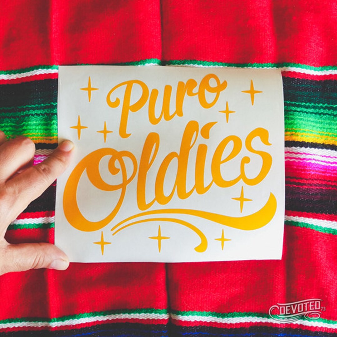 Puro Oldies - 5"x6" Vinyl Cut Transfer Decal, Laptop Stickers - Etsy