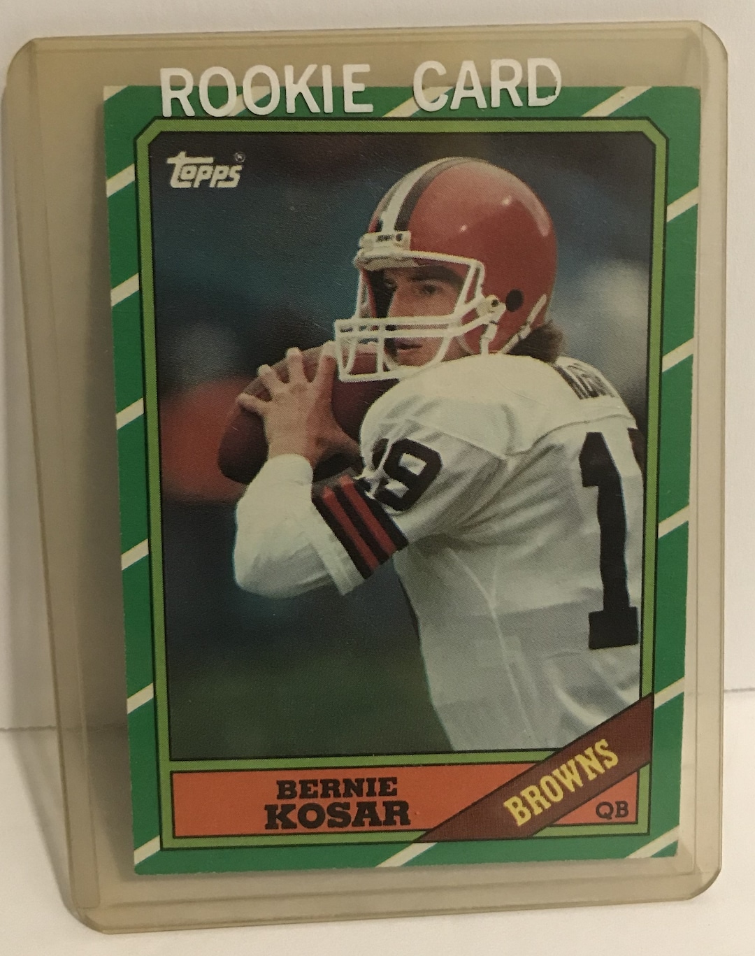 Vintage Topps Bernie Kosar Cleveland Browns Rookie Card With Holder ...