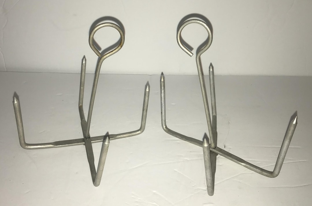 Vintage Mid-century Set of 2 Aluminum 4 Prong Foldable Baked Potato ...